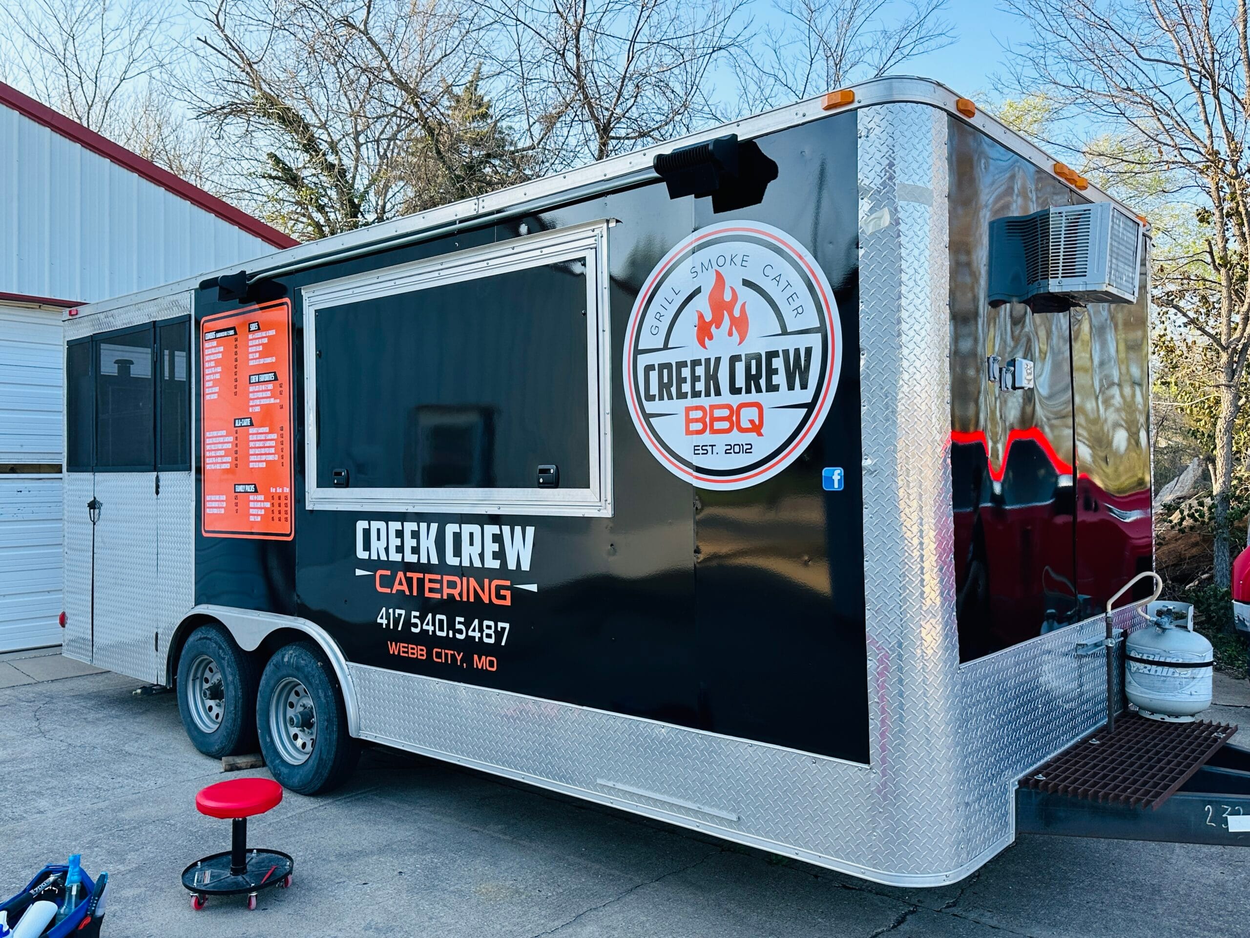 Creek Crew BBQ Trailer Wrap - Cutting Loose Graphics